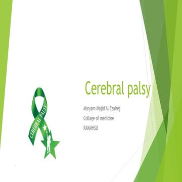 Cerebral palsy | PPT