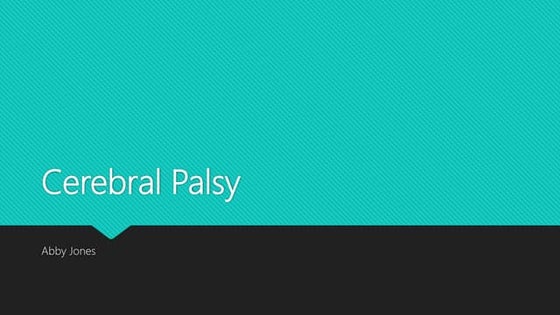 Cerebral palsy case presentation | PPT