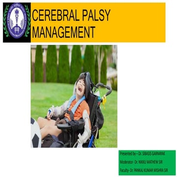 Cerebral palsy management | PPT