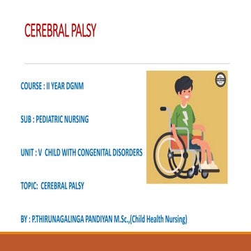 Cerebral palsy ppt | PPTX