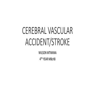 CEREBROVASCULAR ACCIDENT (CVA) | PPTX