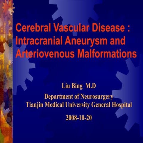 Cerebral Vascular Disease Ppt