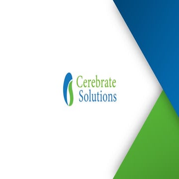 Cerebrate Solutions Credentials Deck | PPT