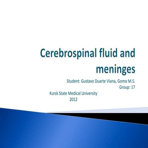 Cerebrospinal fluid | PPTX