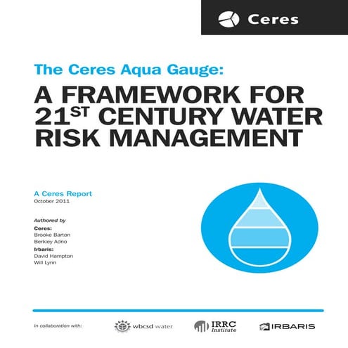 Ceres water risk management | PDF