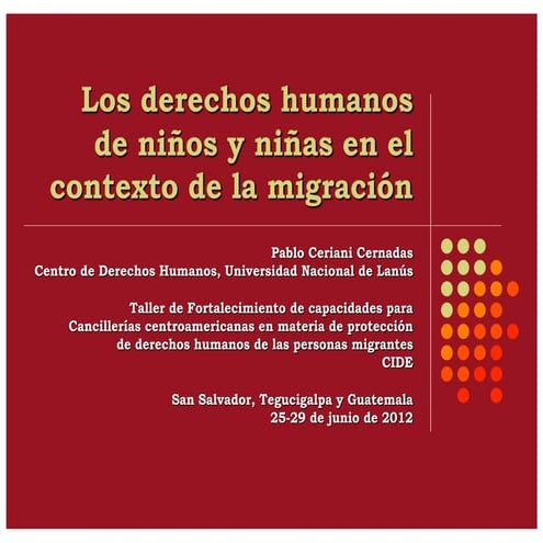 Seminario: Inmigración y Derechos Humanos - Cartelera "Día del ...