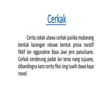 Cerkak bhs jawa | PPTX