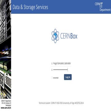 CERNBox: Site Report | PPT