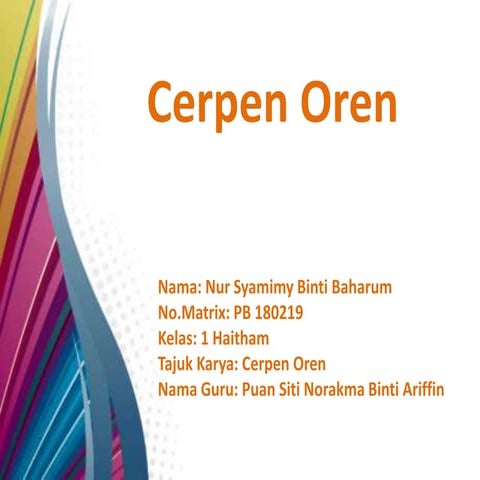 Cerpen oren | PPTX