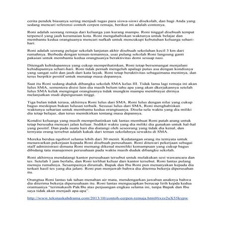 Cerpen remaja | DOCX