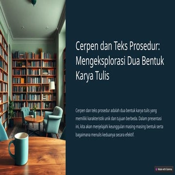 cerpen t prosedur.ppt materi kelaz embilanZmp | PPTX