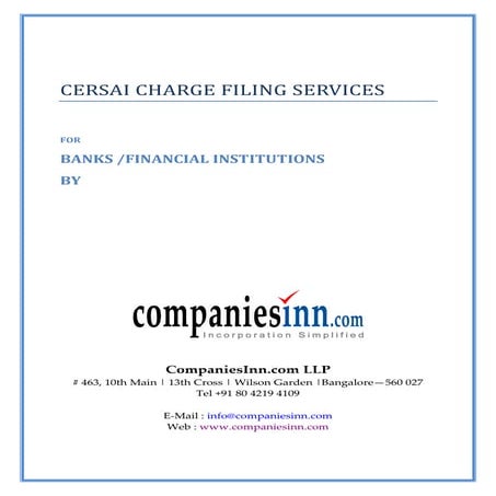 Cersai Charge Registration | PDF