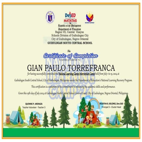 Cert-NLC.docx for national learning camp | PPT