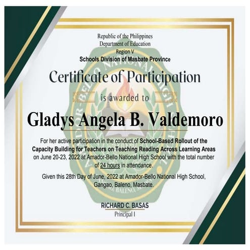 Values Month Certificates Template Editable | DOCX