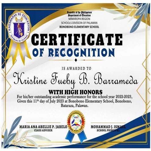 CERT-WITH-HONORS for Recognition Academic | DOCX