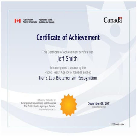 PHAC - Tier 1 Lab Bioterrorism Recognition | PDF