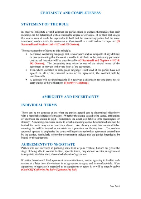 Lecture 1 introduction to the law of contract | DOCX