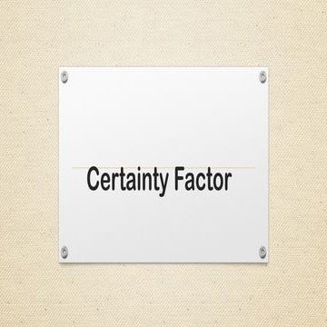 Certainty Factor.pptx Belajar mandiri Metode CF | PPT