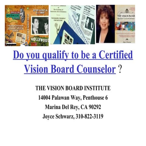 Do You Qualify to be a Certified Vision Board Coach | PPT
