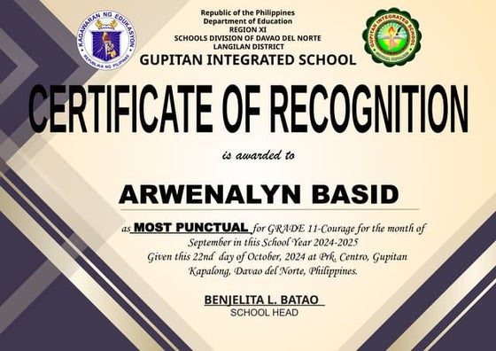 certificate of recognition for the outstanding teachers | PPTX