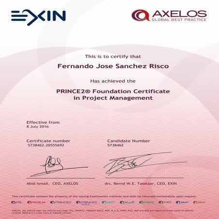 Certificación PRINCE2 Certificación PRINCE2 | PDF