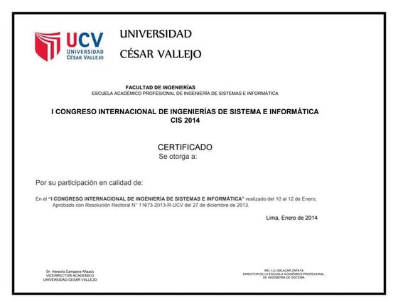 Certificado | DOCX | Education