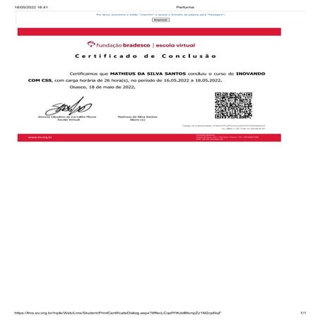 Certificado Css Avançado Pdf