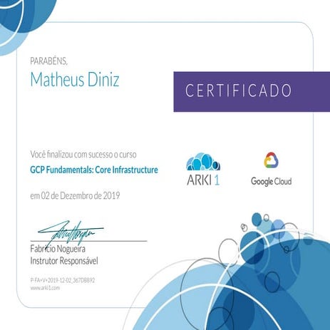 Certificado Gcp Fundamentals Core Infrastructure Ppt