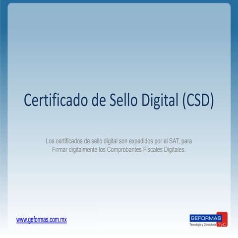 Certificado de sellos digital | PPTX