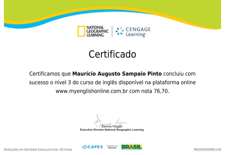 Certificado Ingles - Bank2home.com