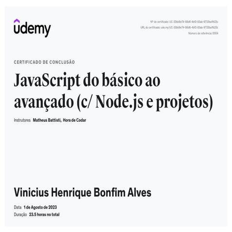 Certificado JavaScript do básico ao Avançado - Vinicius Henrique.pdf