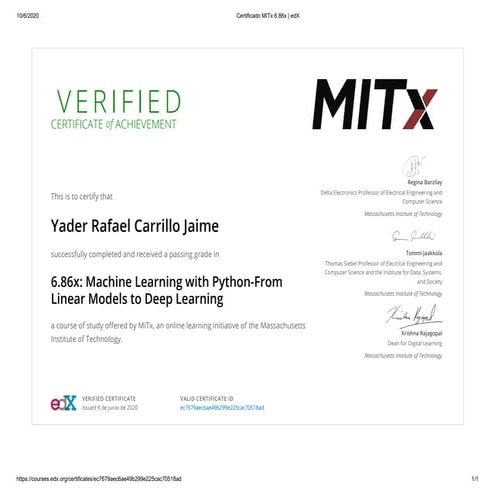 Certificado mi tx 6.86x ed_x | PPT