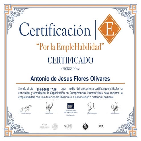 Certificado oficial _certificacin_e | PPT