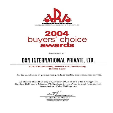 Awards DXN | PDF