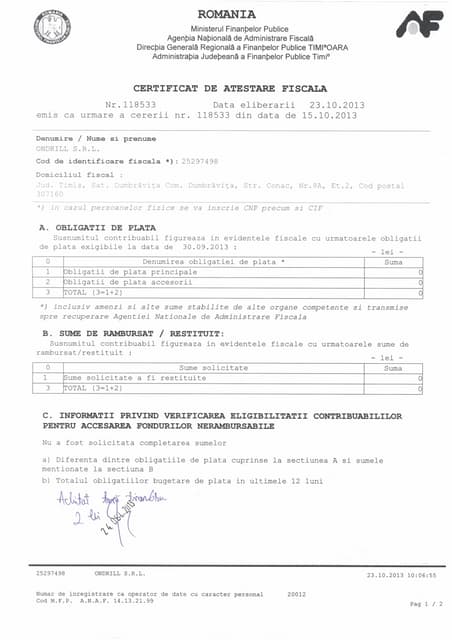 Fisa De Executie foraje | DOCX