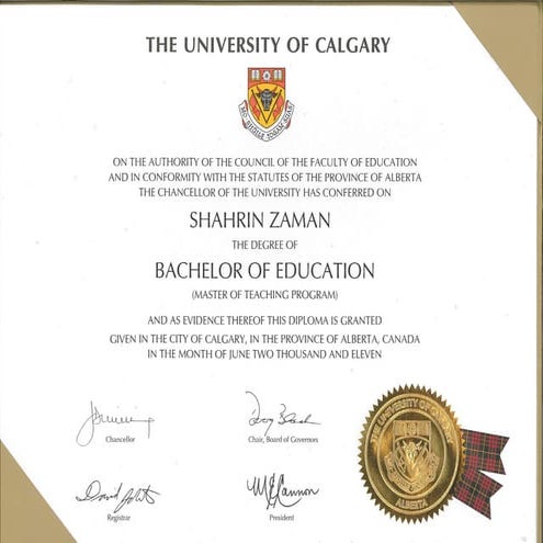 U of C Certificate | PPT