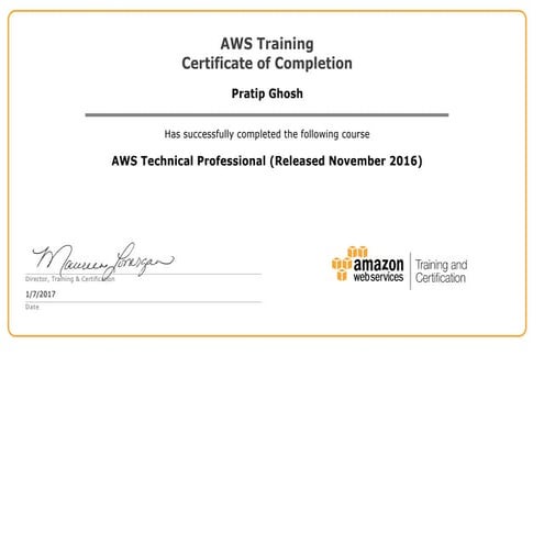 AWS Technical Professional | PDF | Education