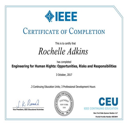 IEEE Certificate | PDF