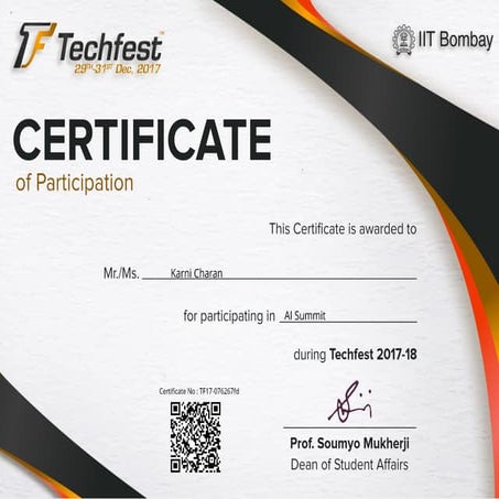 AI Summit Certificate | PDF
