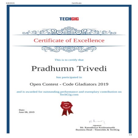 Certificate | PDF
