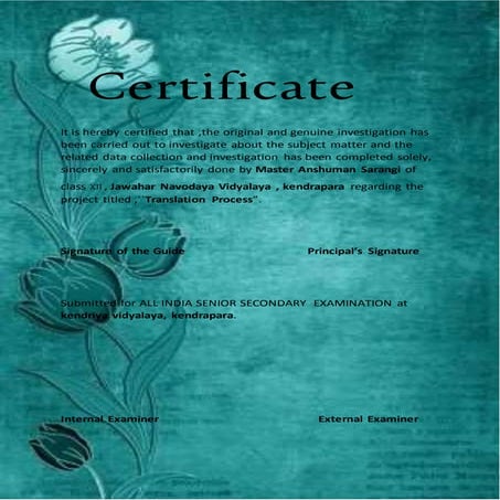 Certificate | PDF