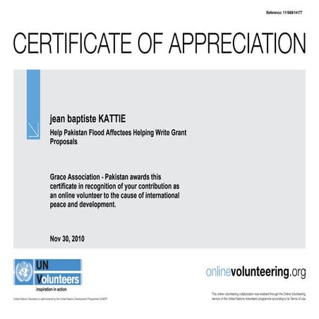 Online voluteering for UN certificate | PPT