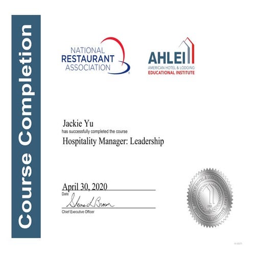 AHLEI - Hospitality Manager: Leadership | PDF