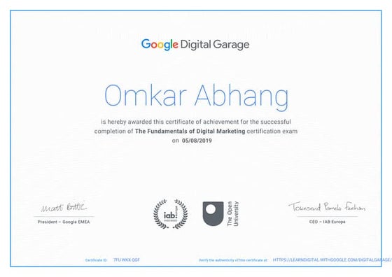 GDG Certificate | PPT