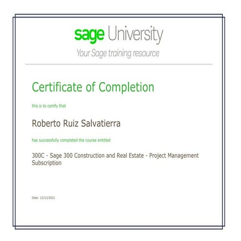 SAGE Certificate | PDF