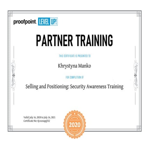 Selling and Positioning: Security Awareness Training | PDF