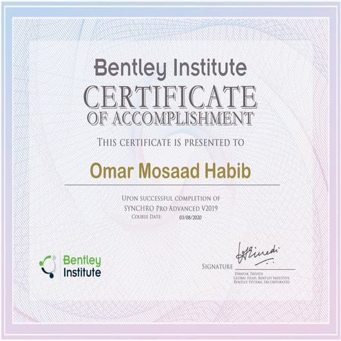 SYNCHRO pro 2020 Professional Certification -Omar Habib | PDF