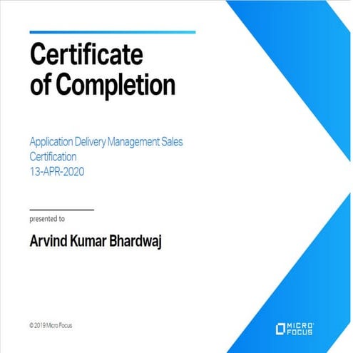 Certificate application delivery management sales certification by ...
