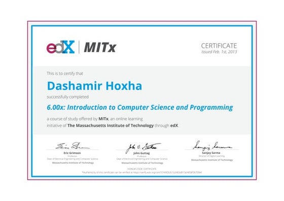 MIT certificate | PPT