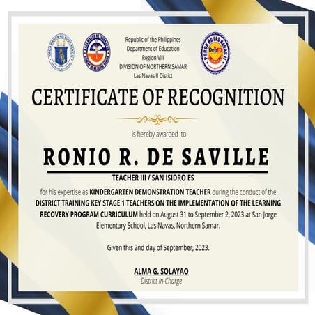 Seminar Certificates Training Participants | PPTX